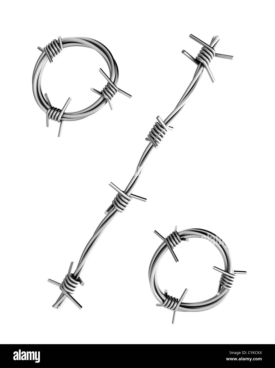 Made of barbed wire Cut Out Stock Images & Pictures - Alamy