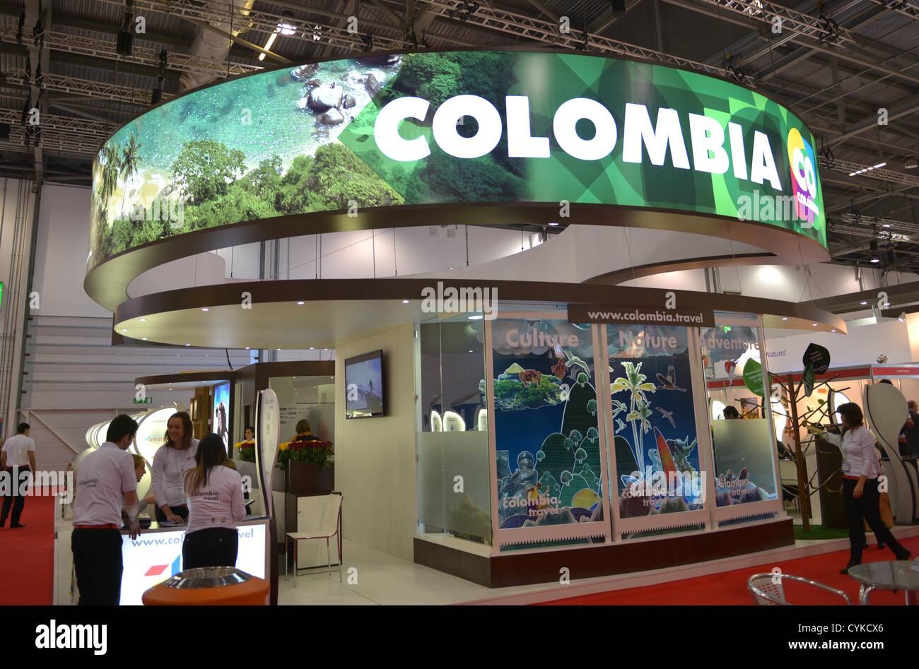 World Travel Market, London, UK Colombia stand Stock Photo - Alamy