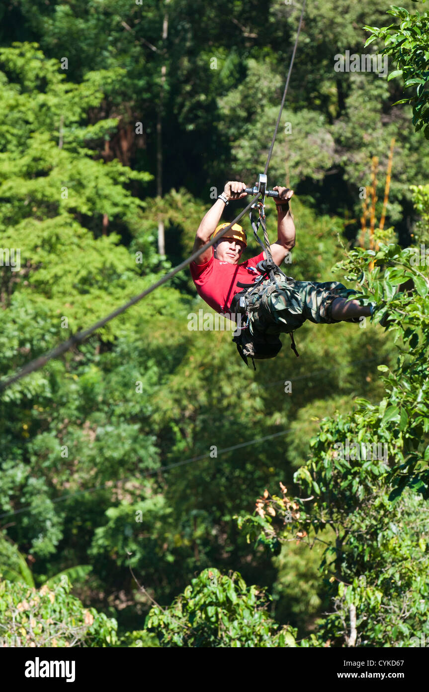 Mexico, Puerto Vallarta. Zip lining at Eden Eco Park Puerto Vallarta ...