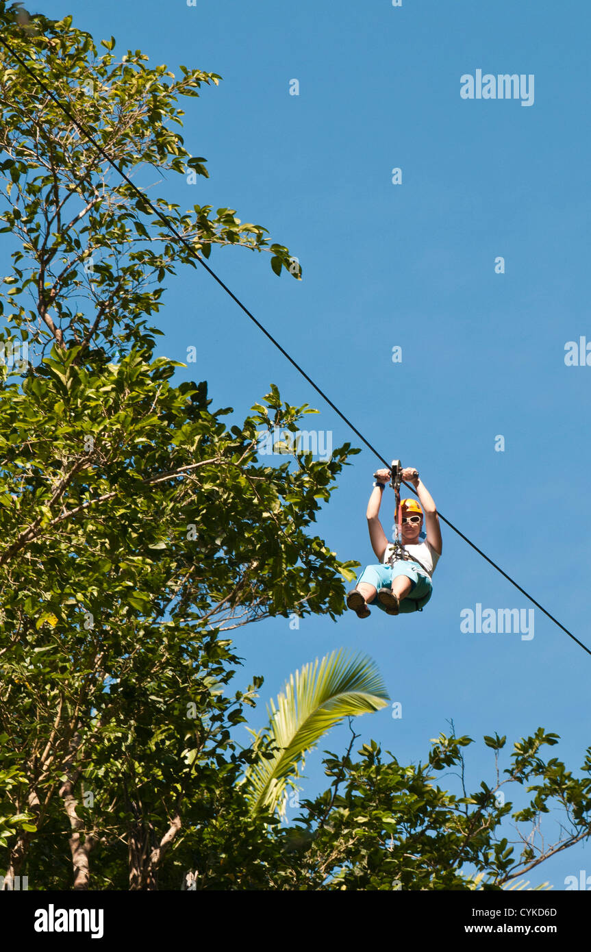 Mexico, Puerto Vallarta. Zip lining at Eden Eco Park Puerto Vallarta ...