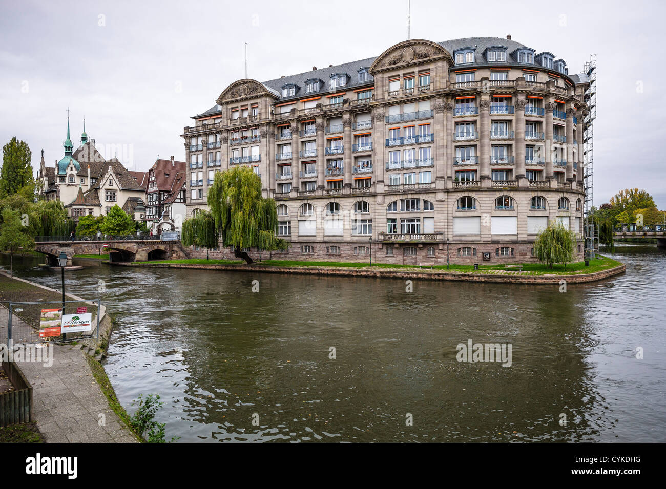 "Esca" condominium building Ill river Strasbourg Alsace France Stock ...