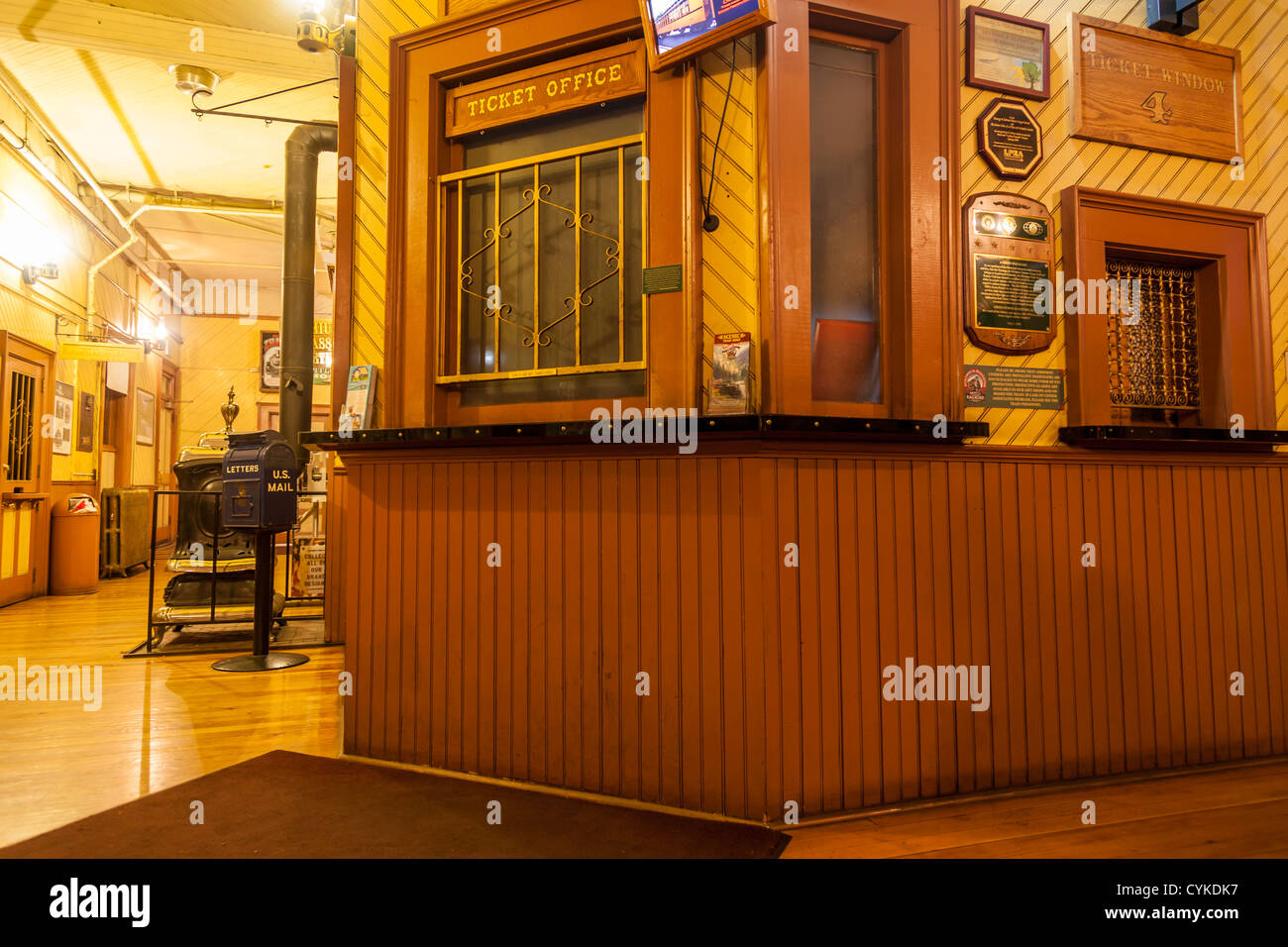 Vintage Durango train depot at night in Durango, Colorado Stock Photo ...
