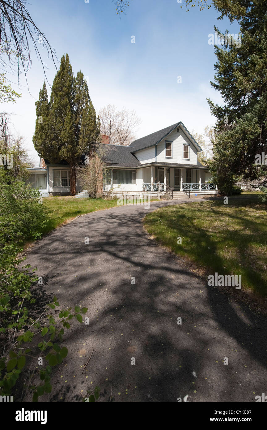 USA, Nevada. Historic Hannah K. Clapp, T.B Rickey House (c. 1870 ...
