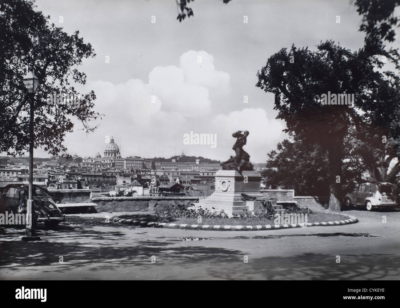A view of Rome in an old postcard Stock Photo - Alamy