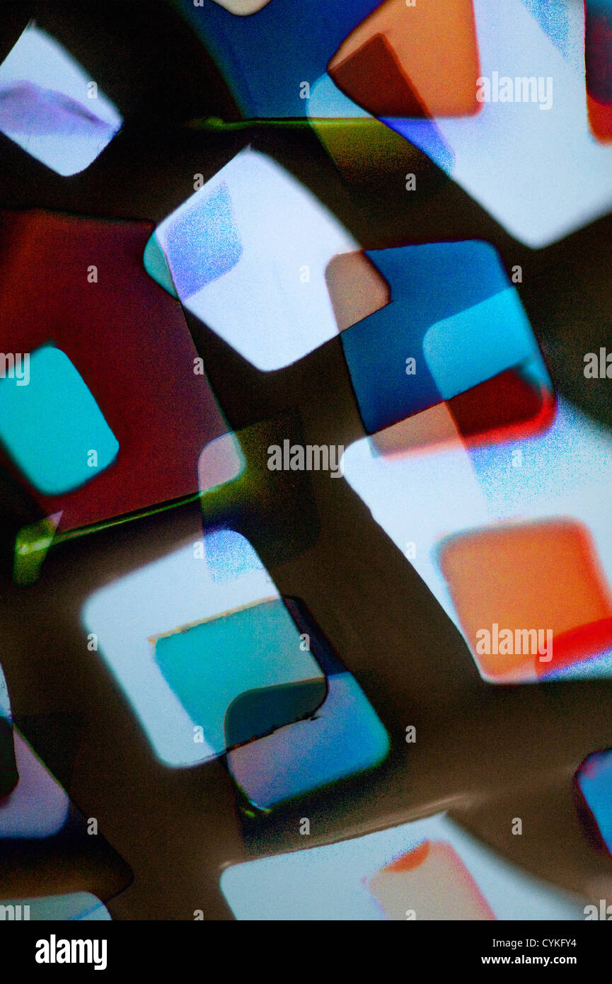 Random abstract shapes from a montage of images photographed through ...