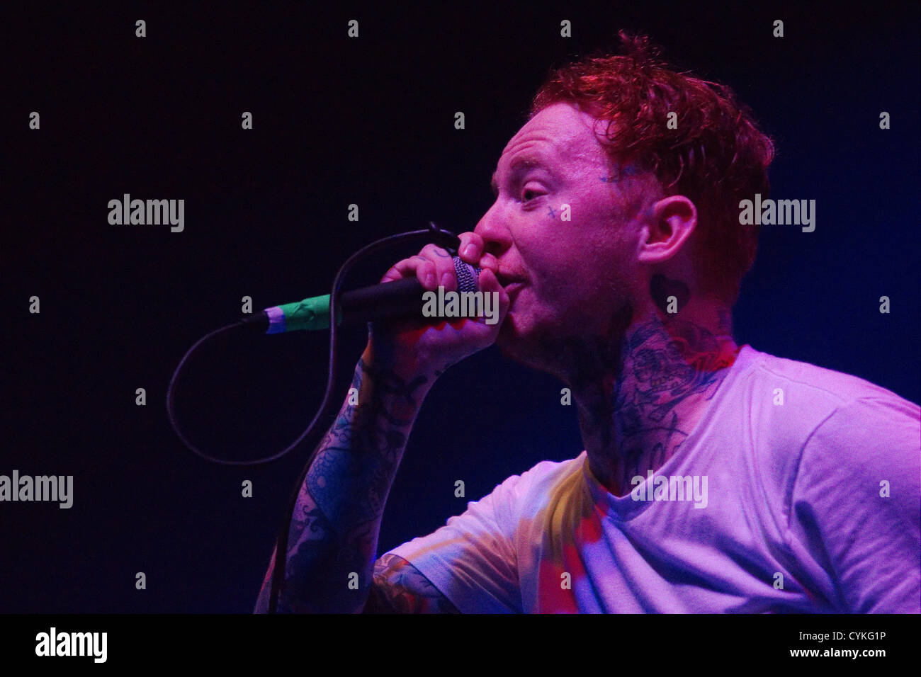 Ex-Gallows frontman Frank Carter performing at the Ironworks in ...
