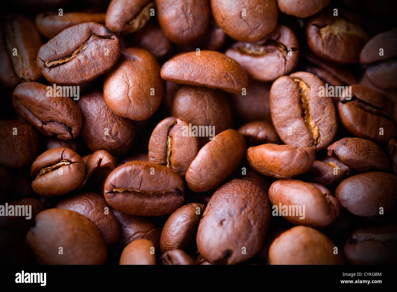 Close up of coffee beans as a interesting food background Stock Photo ...