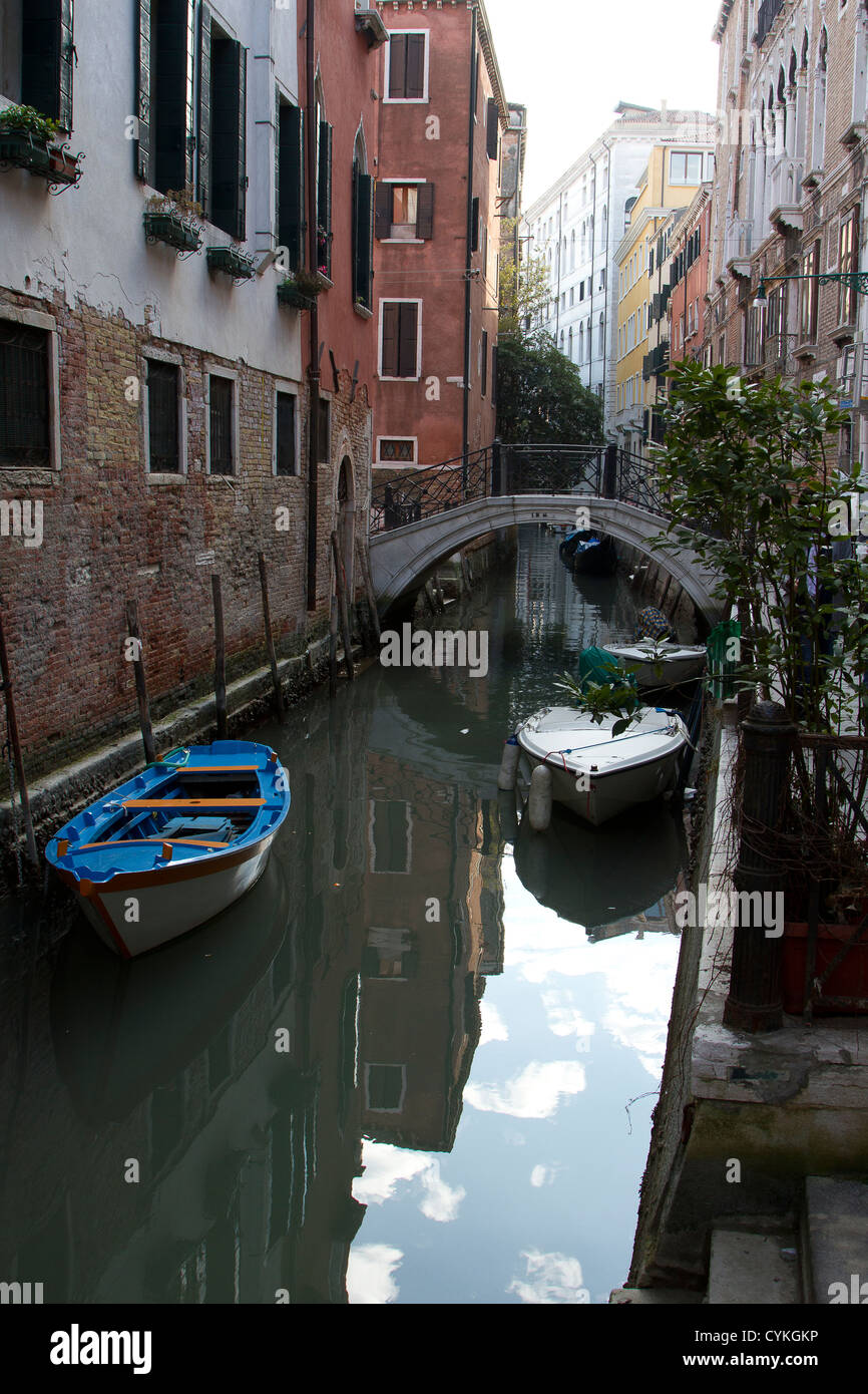 A small canal in Venice Italy Stock Photo - Alamy