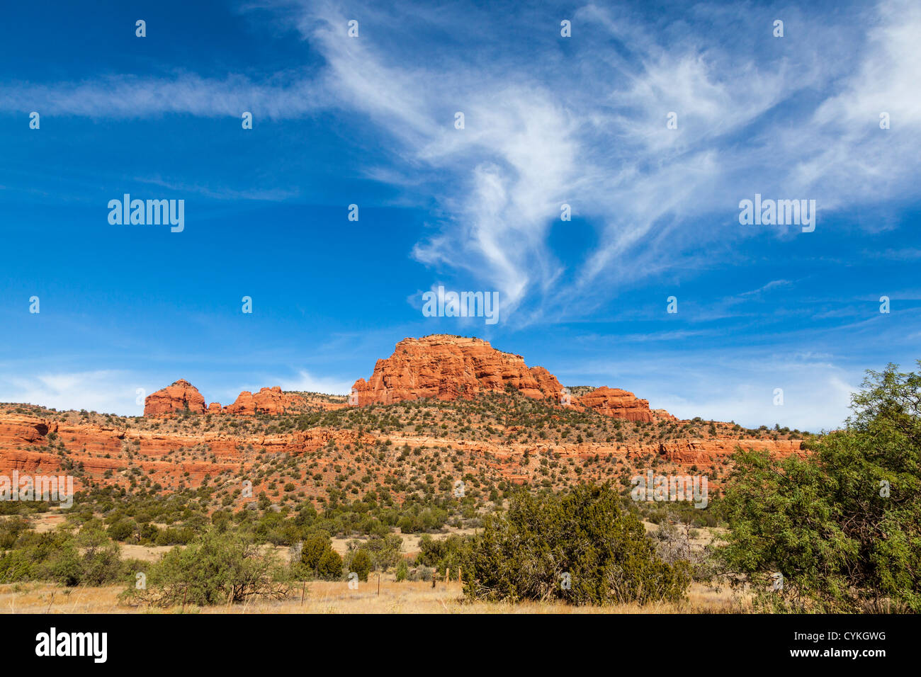 Red Sandstone hills around Sedona, Arizona, are a unique geological ...