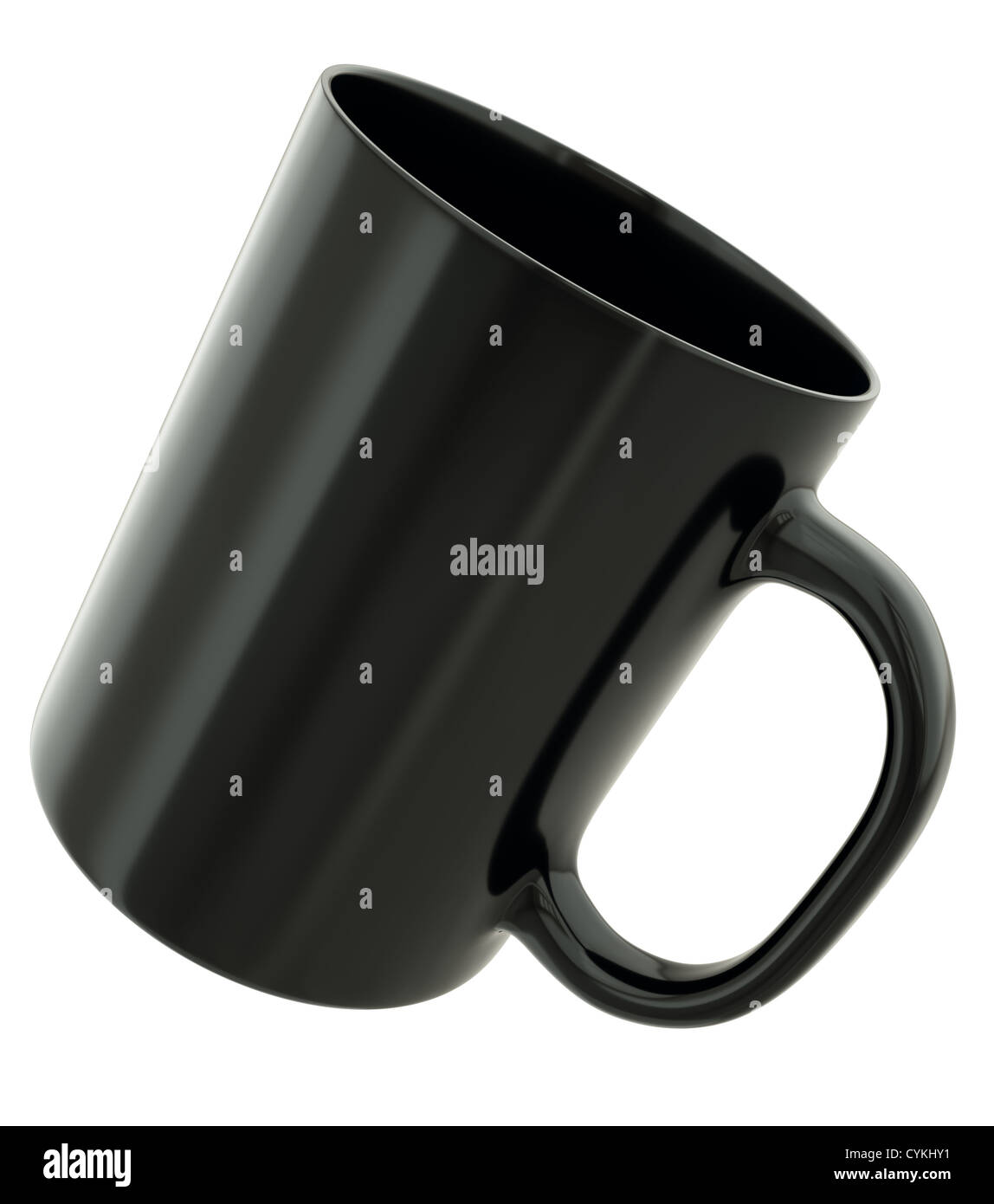 Black mug isolated on white background. 3D render Stock Photo - Alamy