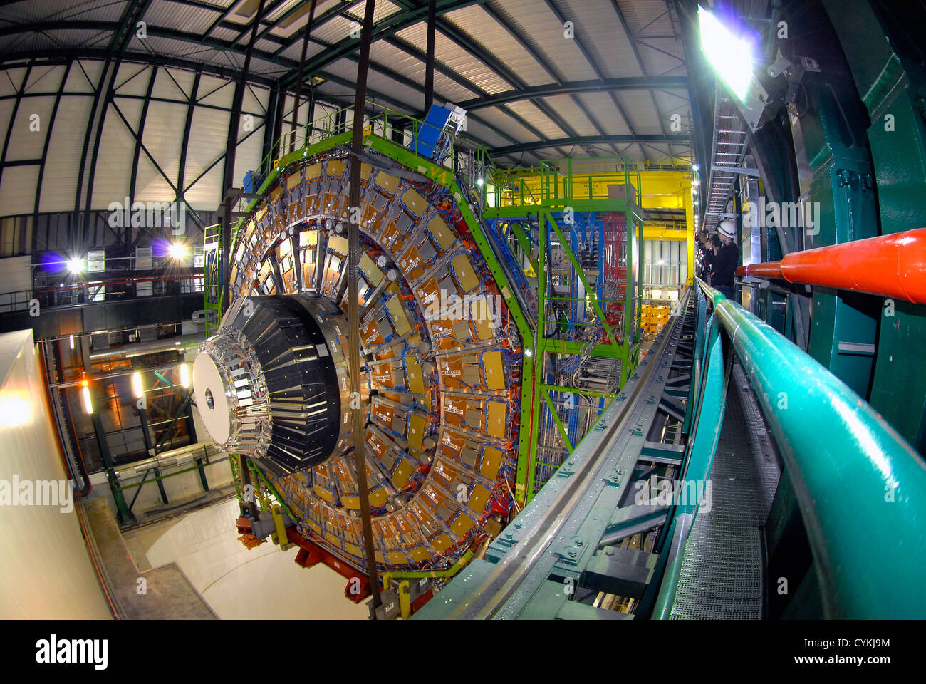 The experiment at CERN Geneva Switzerland: Atlas, Alice, LHC Large Hadron Collider, Higgs boson ...