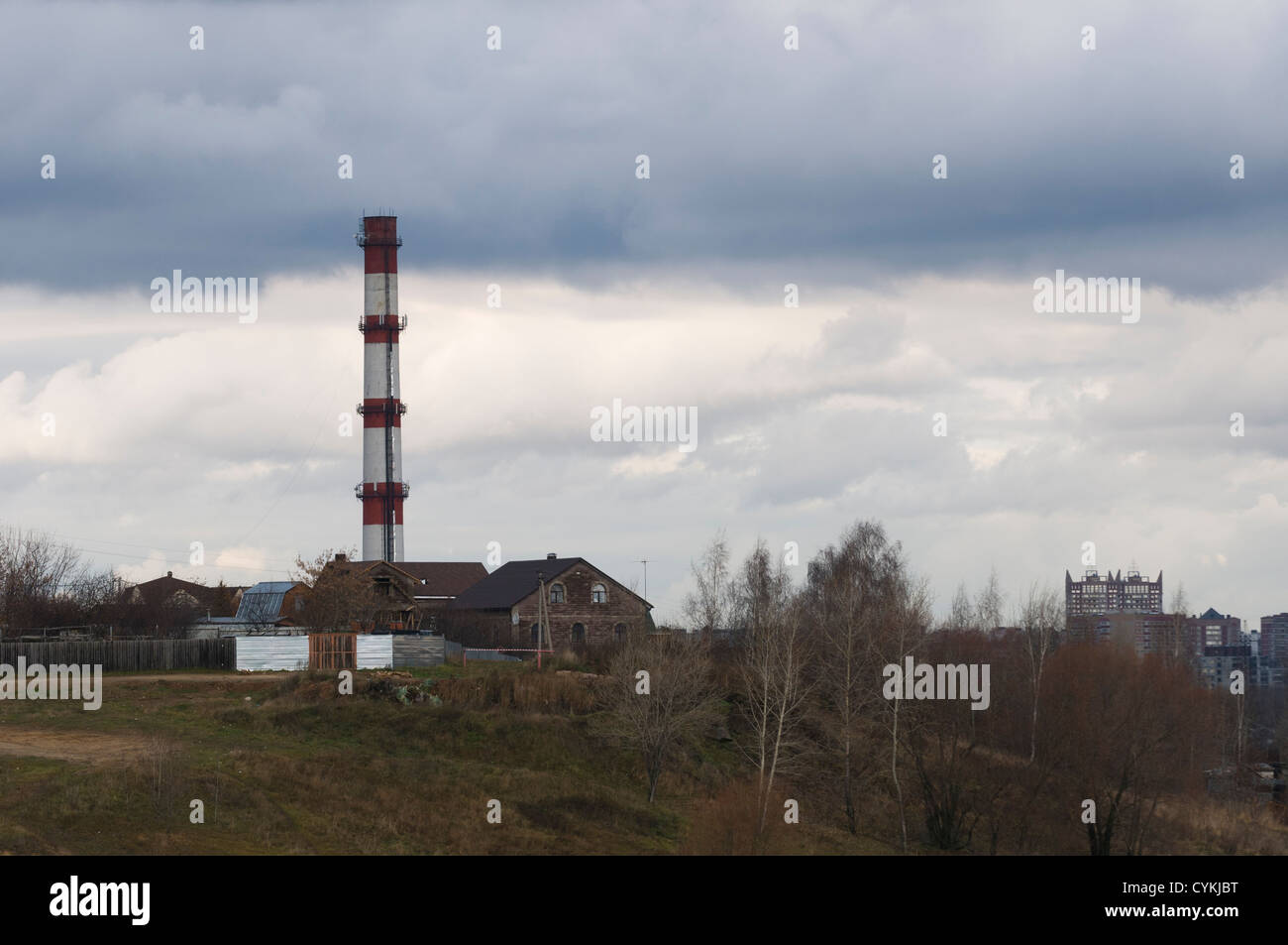 nature light chimney autumn landscape sky tower Stock Photo - Alamy