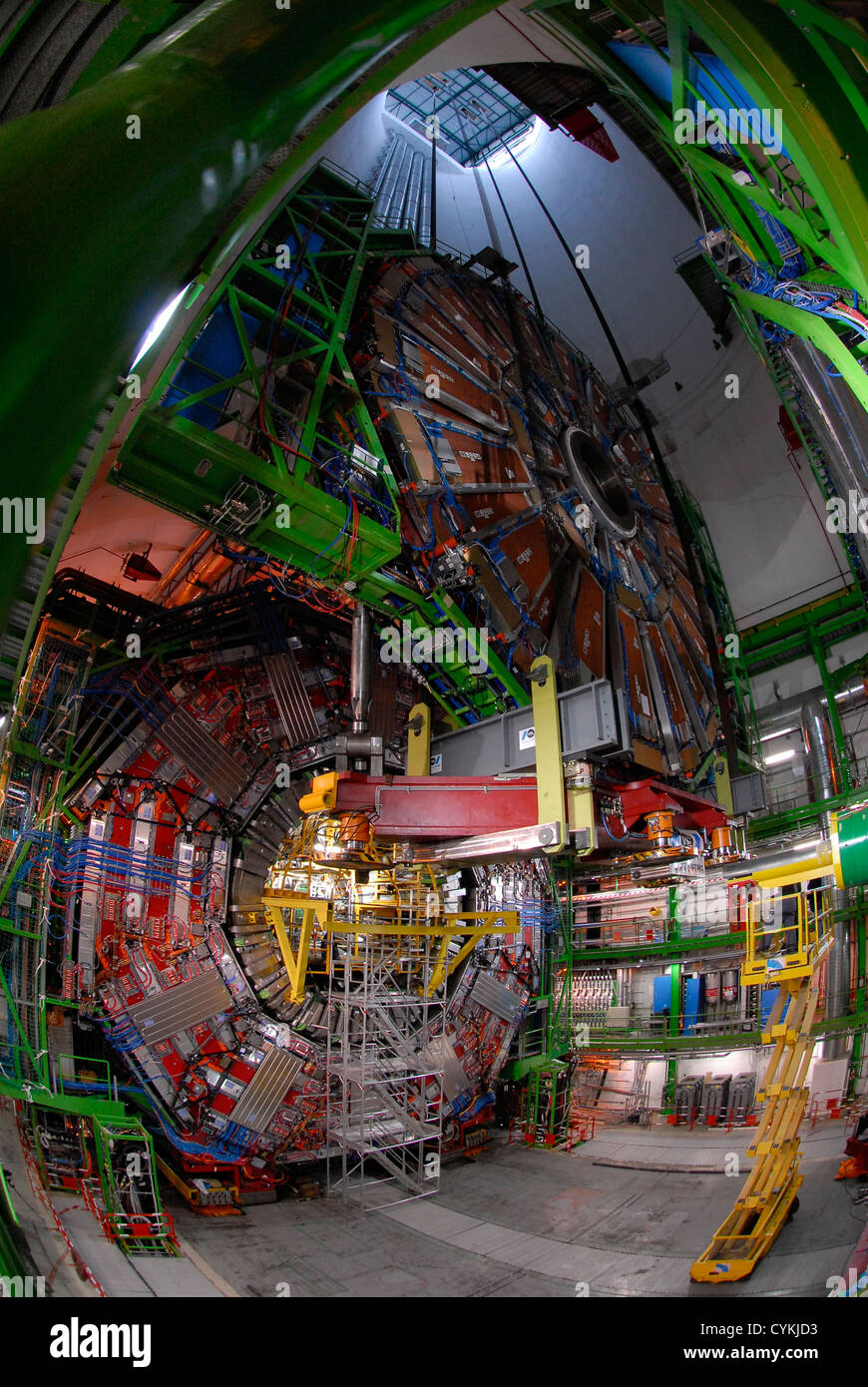 The experiment at CERN Geneva Switzerland: Atlas, Alice, LHC Large Hadron Collider, Higgs boson ...