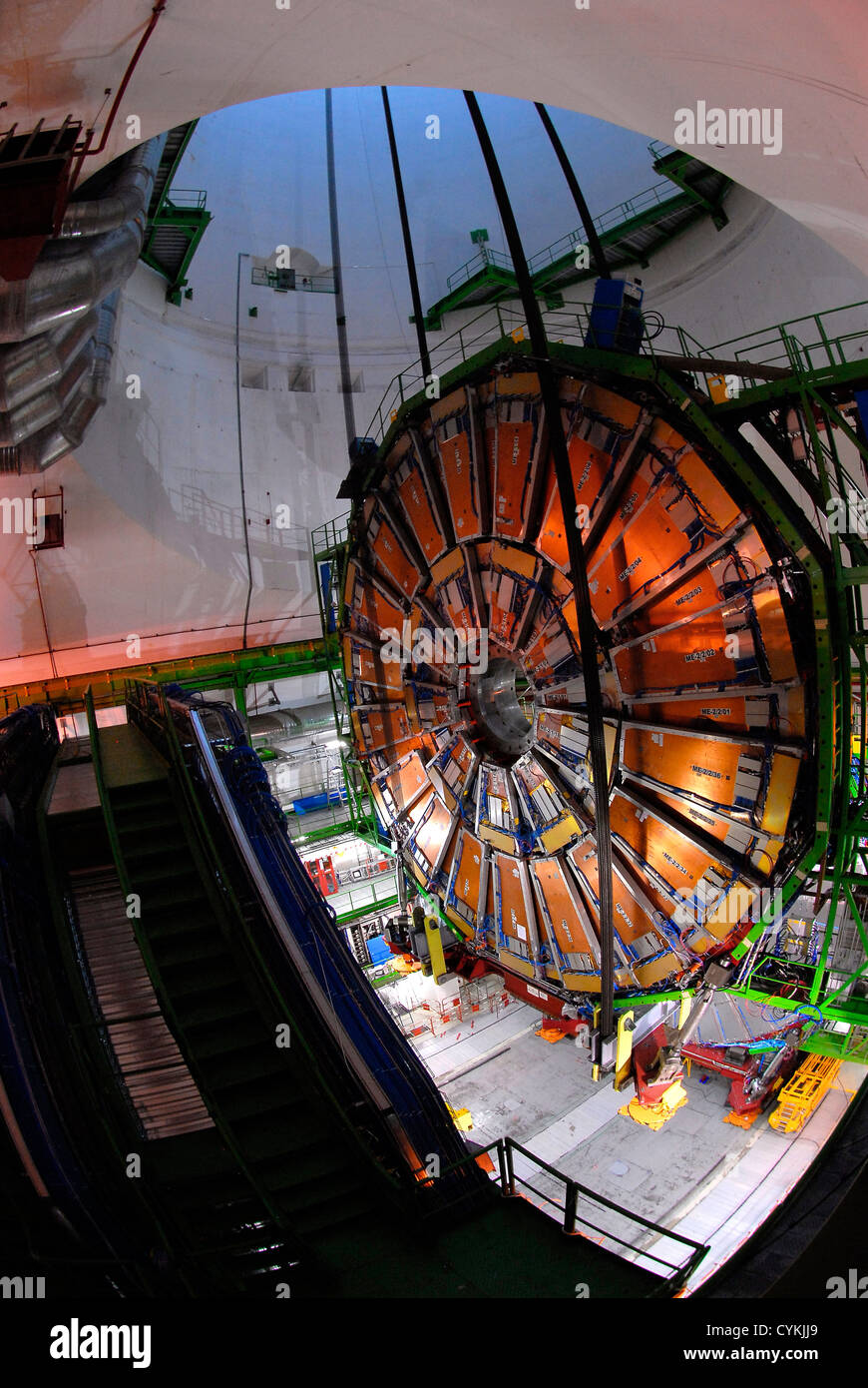 The experiment at CERN Geneva Switzerland: Atlas, Alice, LHC Large Hadron Collider, Higgs boson ...