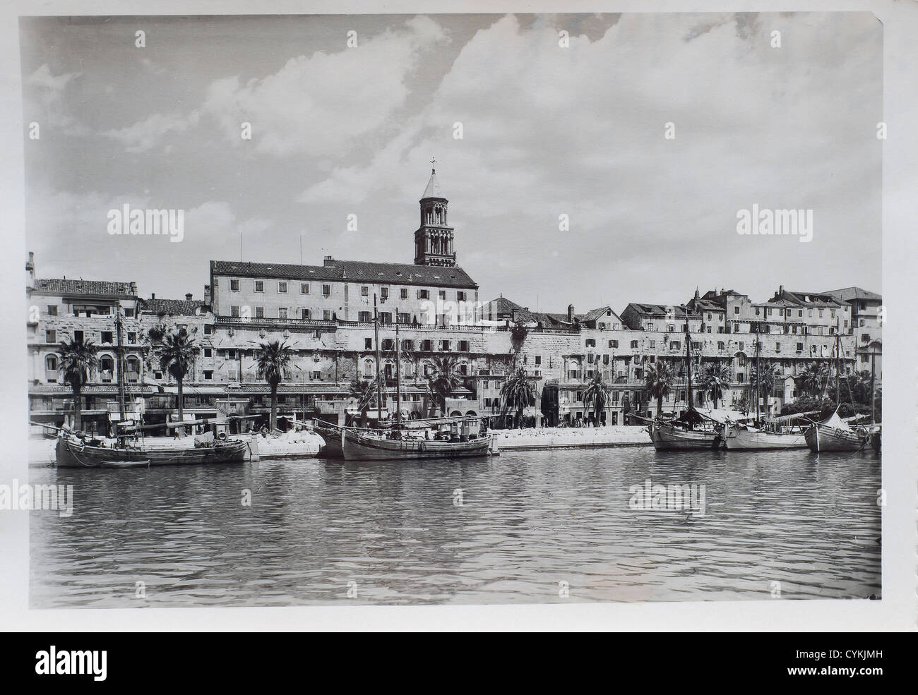 A view of Split in an old postcard Stock Photo - Alamy