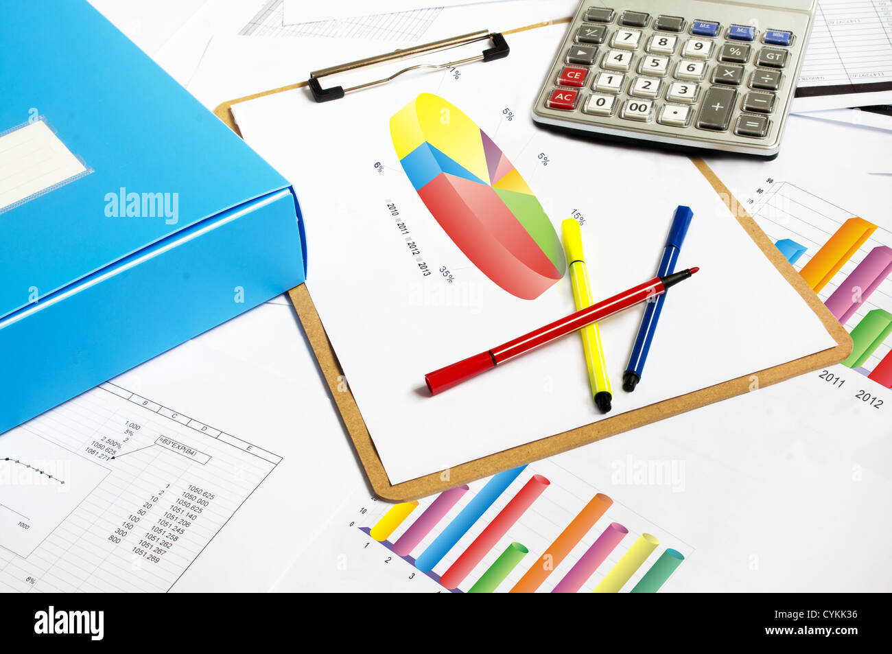 Financial paper charts and graphs on the table Stock Photo - Alamy