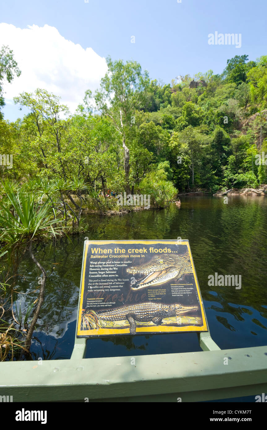 Crocodile warning sign hi-res stock photography and images - Alamy