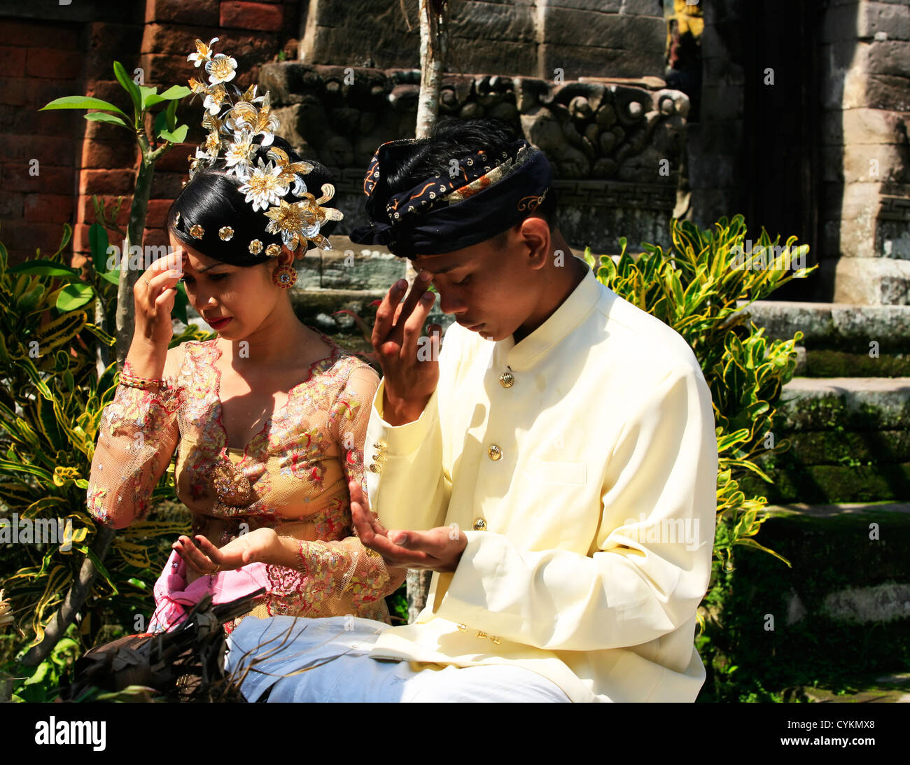 The moment of wedding ceremony of the Indonesian wedding Stock Photo ...