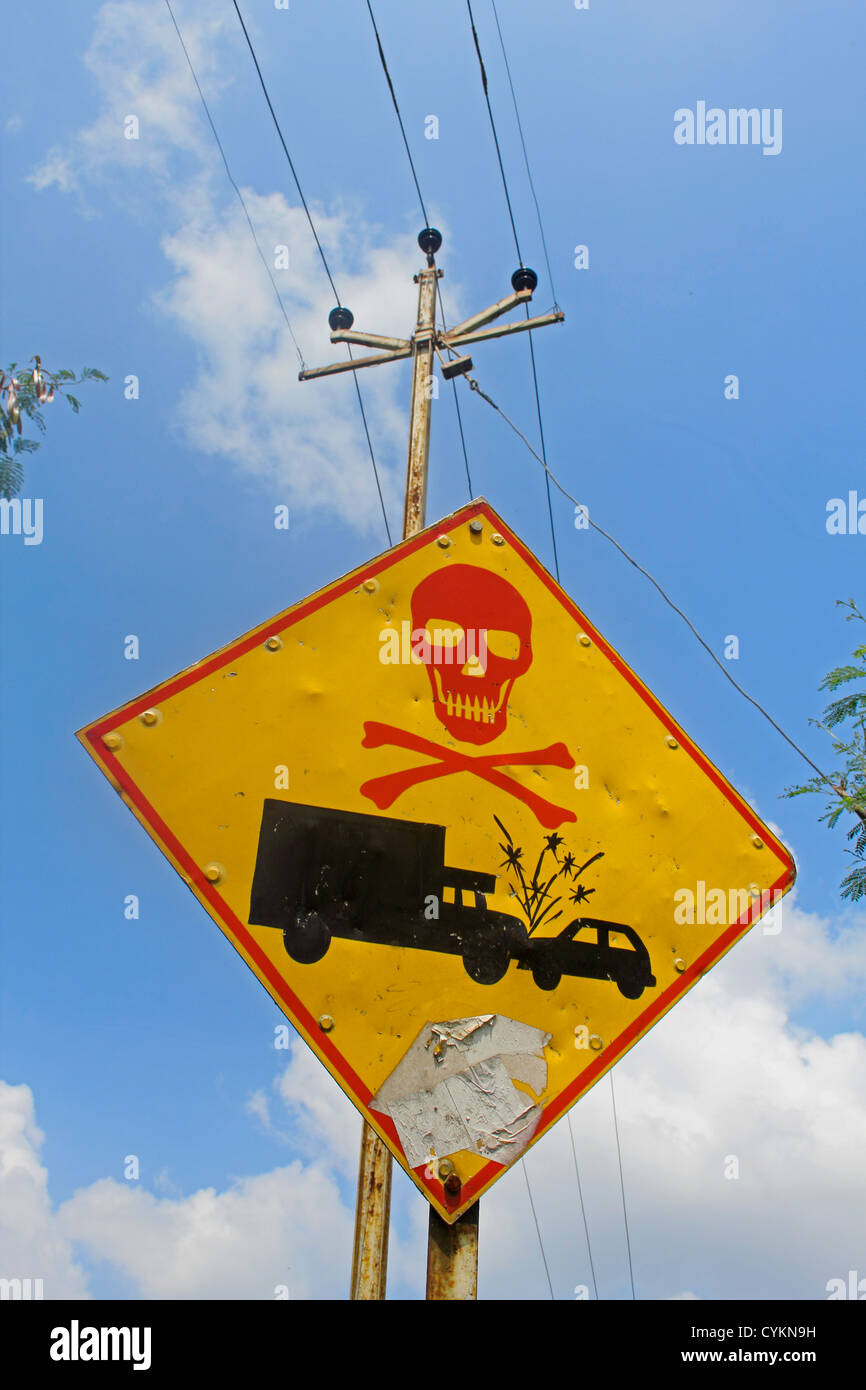 Danger, Road Sign Board, India Stock Photo - Alamy