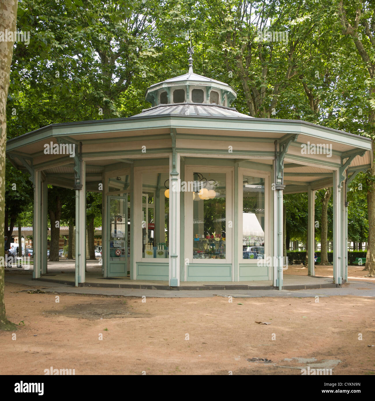 Pavilion in Parc des Sources / Source park, Vichy, Allier, France ...