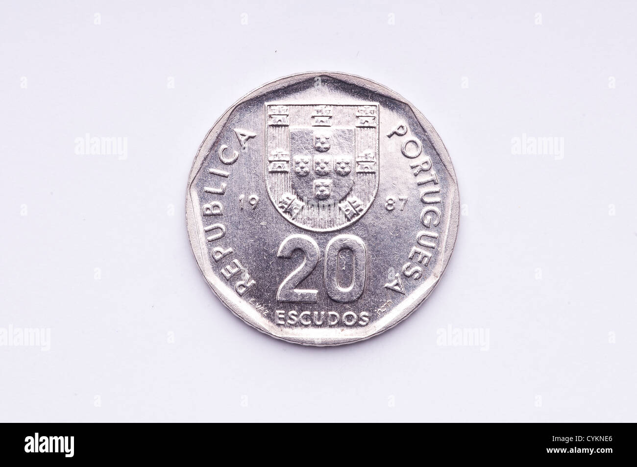 A portuguese coin Stock Photo - Alamy