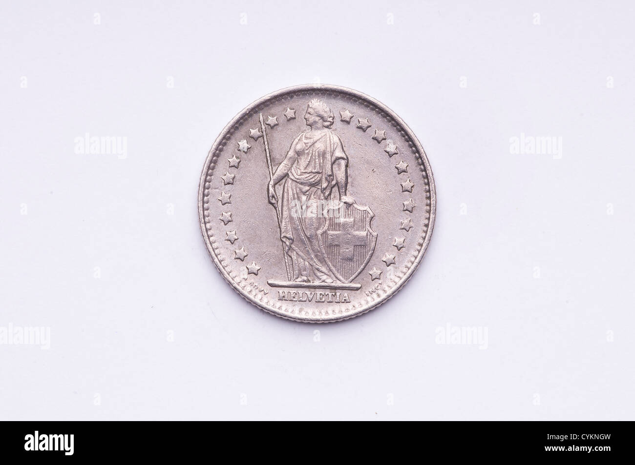 Gold coin swiss franc symbol hi-res stock photography and images - Alamy