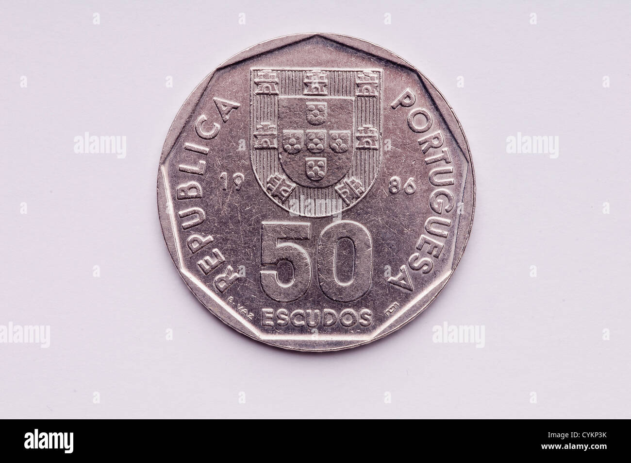 A portuguese coin Stock Photo - Alamy