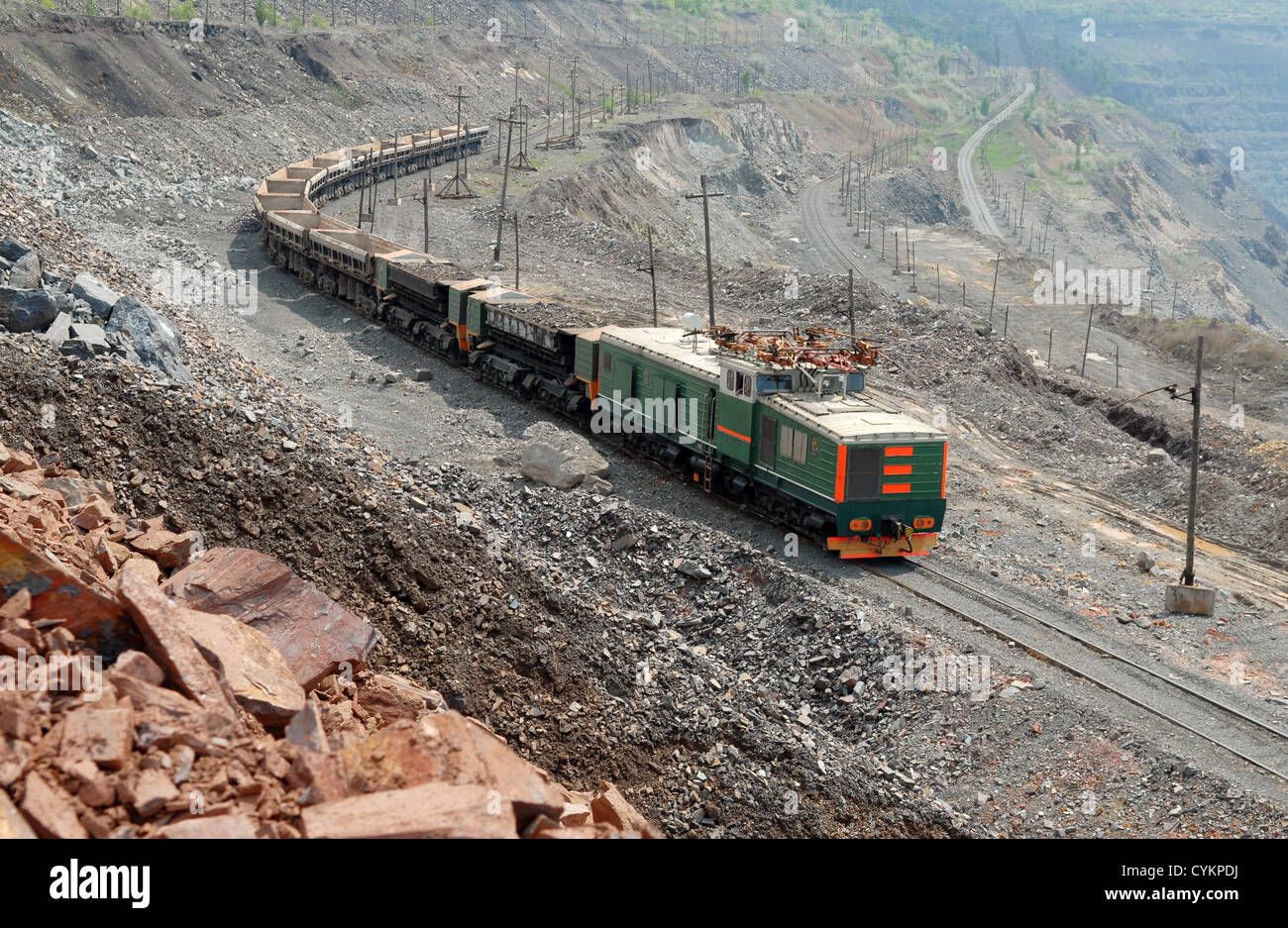 The train in career of iron ore Stock Photo - Alamy