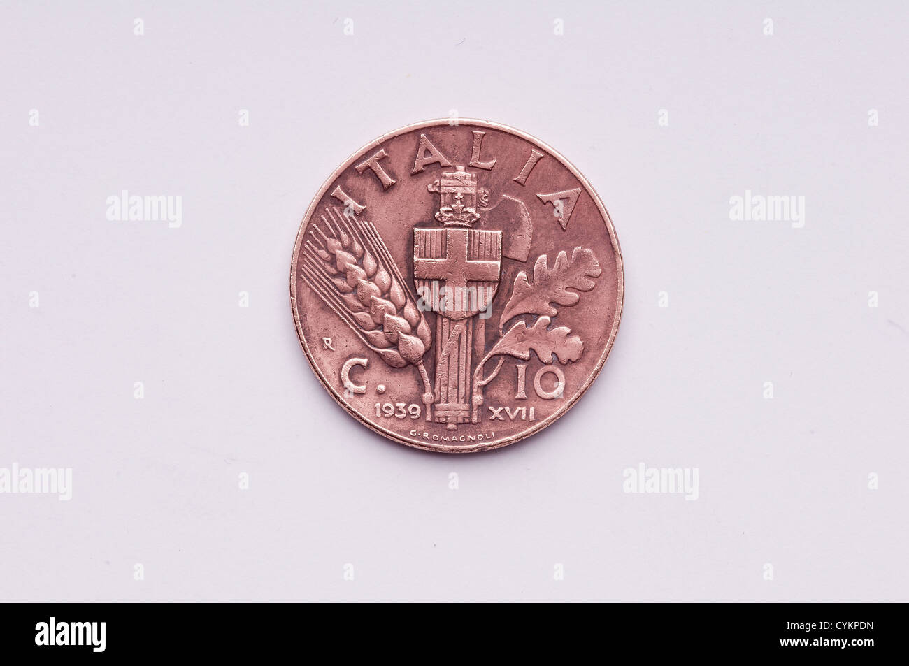 An italian coin Stock Photo - Alamy