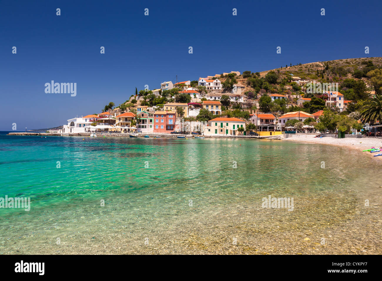 Assos on the Island of Kefalonia Stock Photo - Alamy