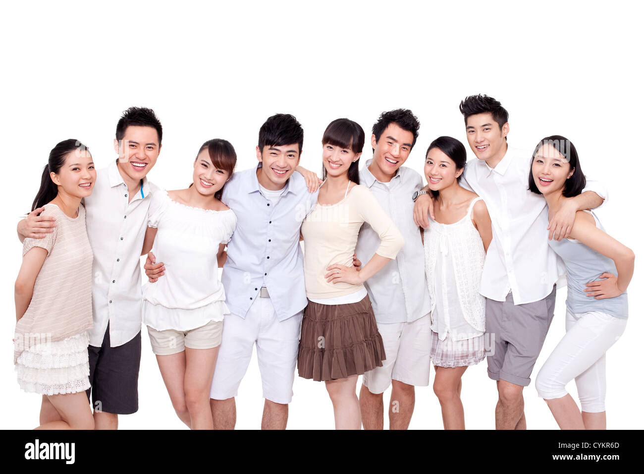 Portrait of young friends, studio shot Stock Photo - Alamy