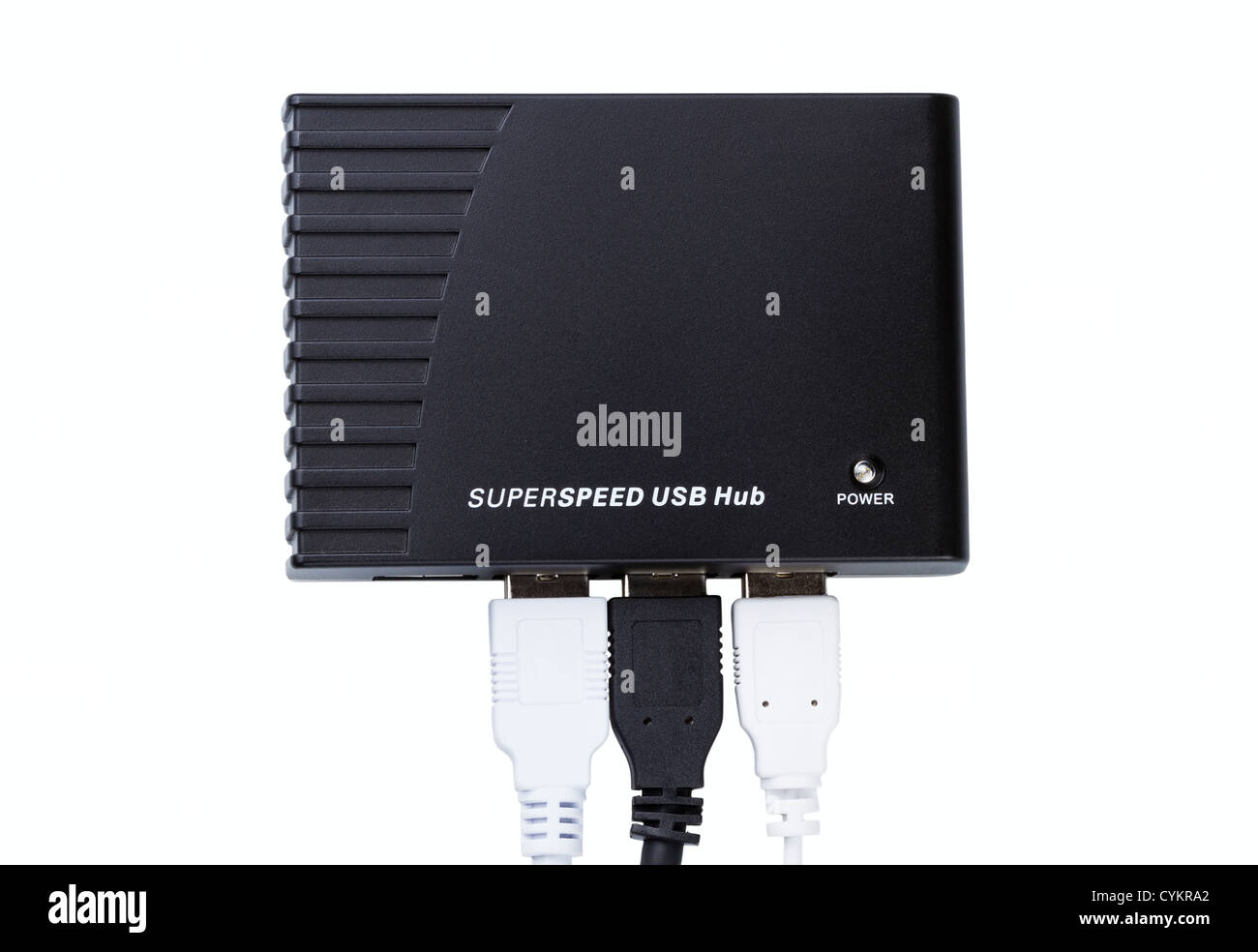 superspeed usb hub isolated on a white background Stock Photo - Alamy