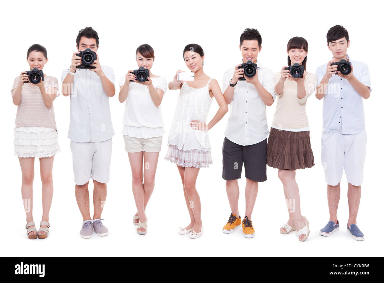 Crowd of people holding cameras hi-res stock photography and images - Alamy