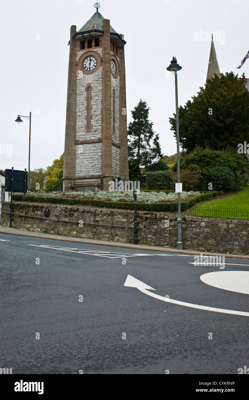 The Clock Tower at Grange-over-Sands, Cumbria Stock Photo - Alamy