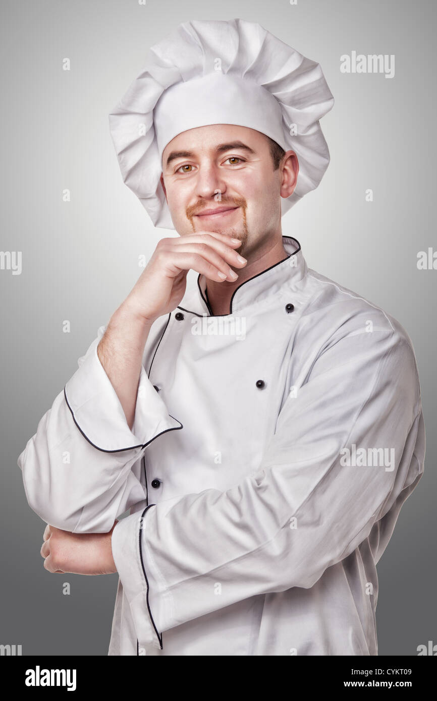 confident chef portrait studio shot Stock Photo - Alamy