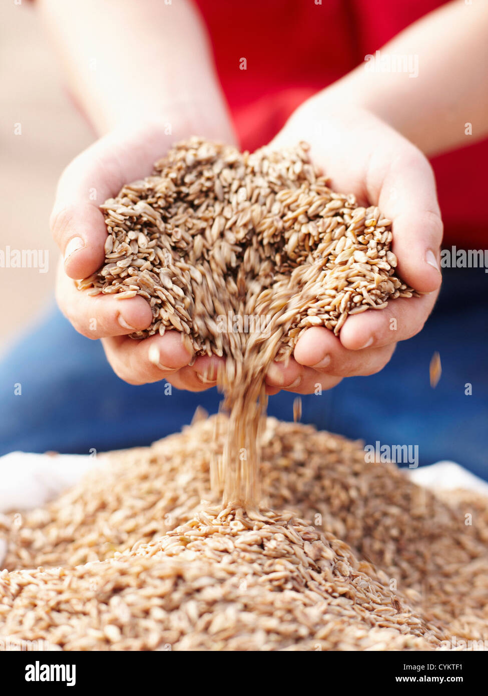 Hand cupping seeds hi-res stock photography and images - Alamy