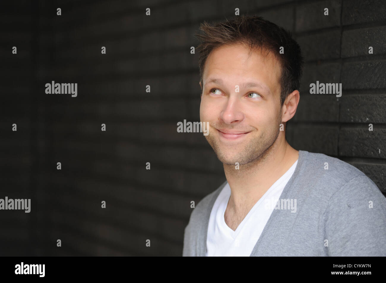Close up of smiling man’s face Stock Photo - Alamy