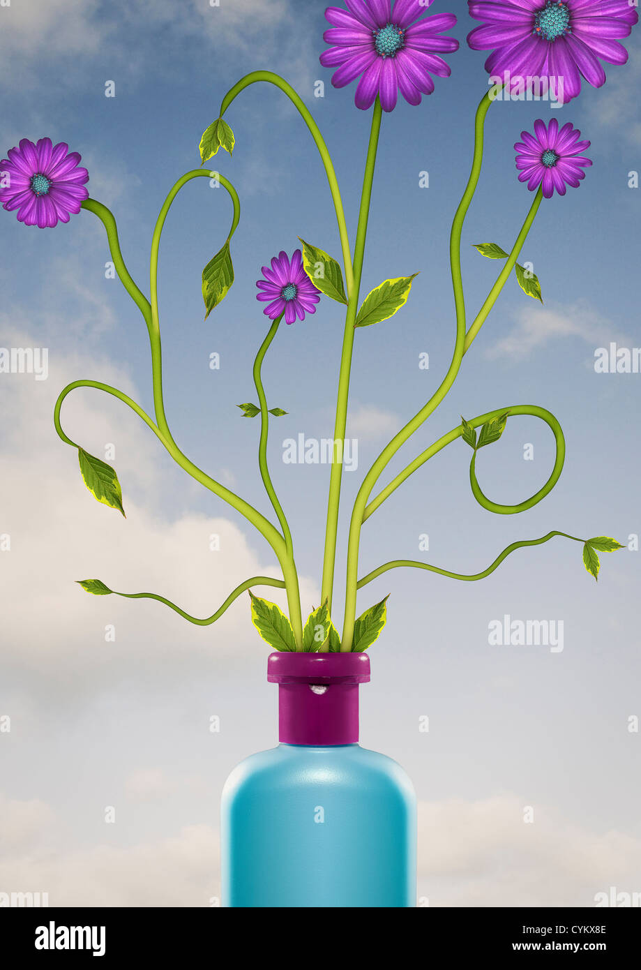 Flowers growing out hi-res stock photography and images - Alamy