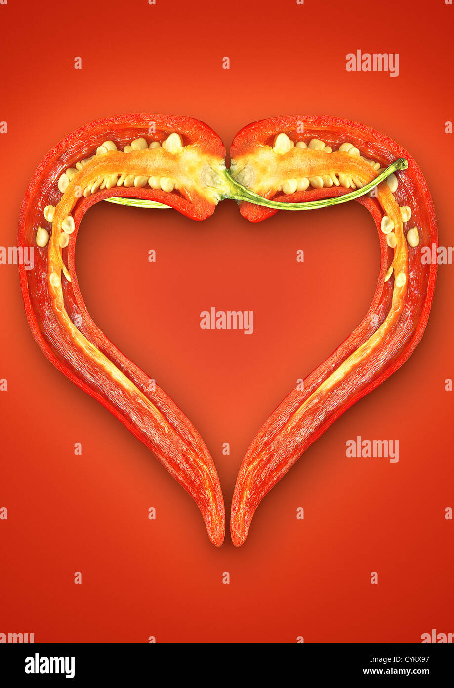 Cross section of chili pepper hi-res stock photography and images - Alamy