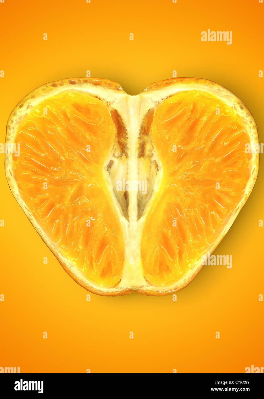 Halved orange hi-res stock photography and images - Alamy