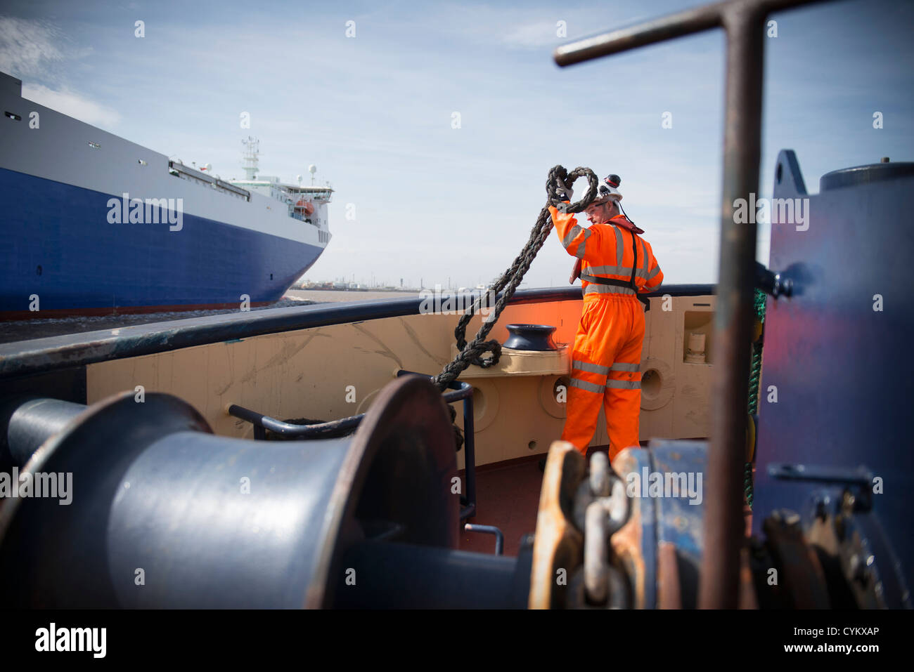 Tugboat crewman hi-res stock photography and images - Alamy