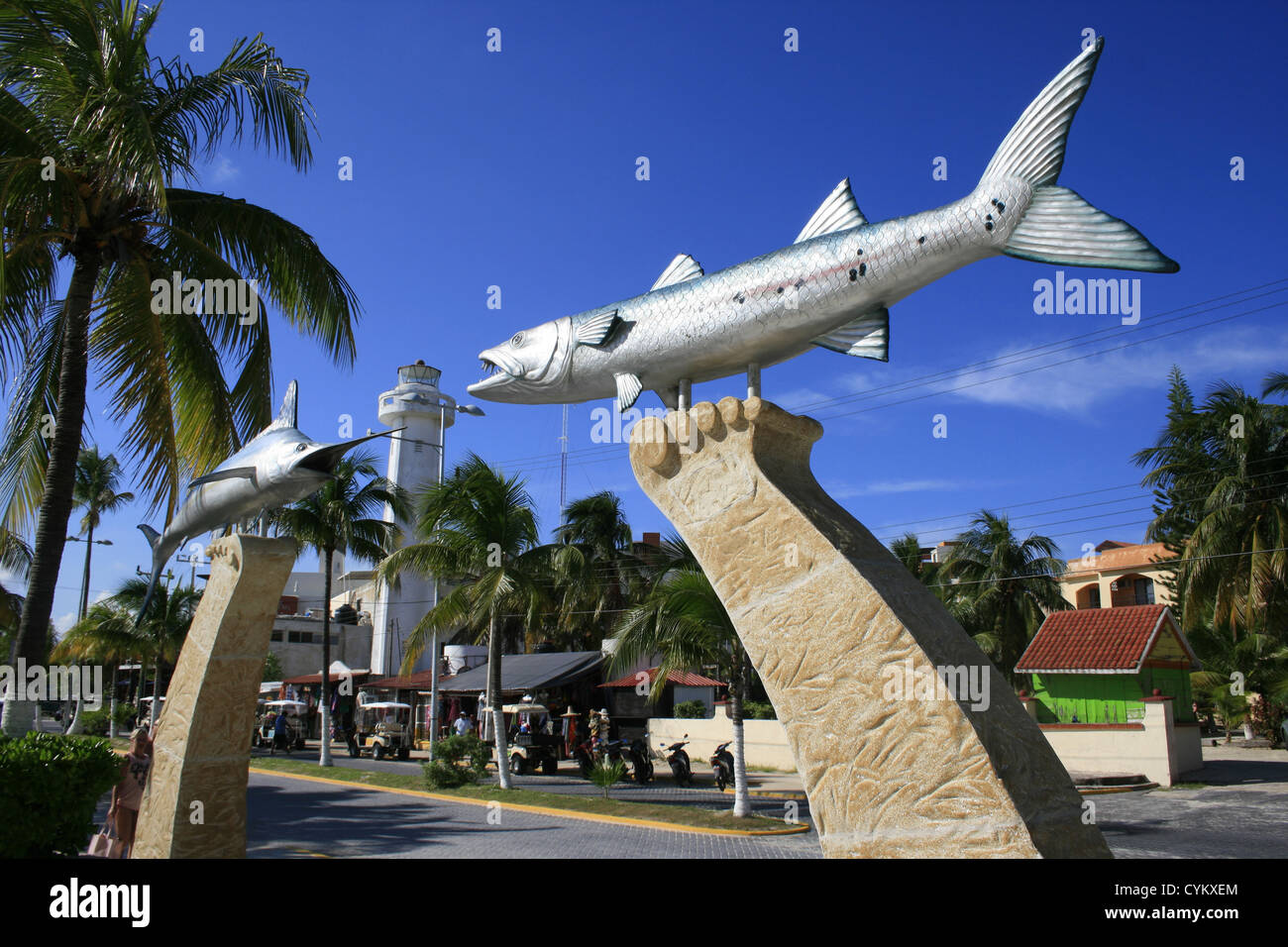 Downtown Isla Mujeres, Quintana Roo, Mexico Stock Photo - Alamy
