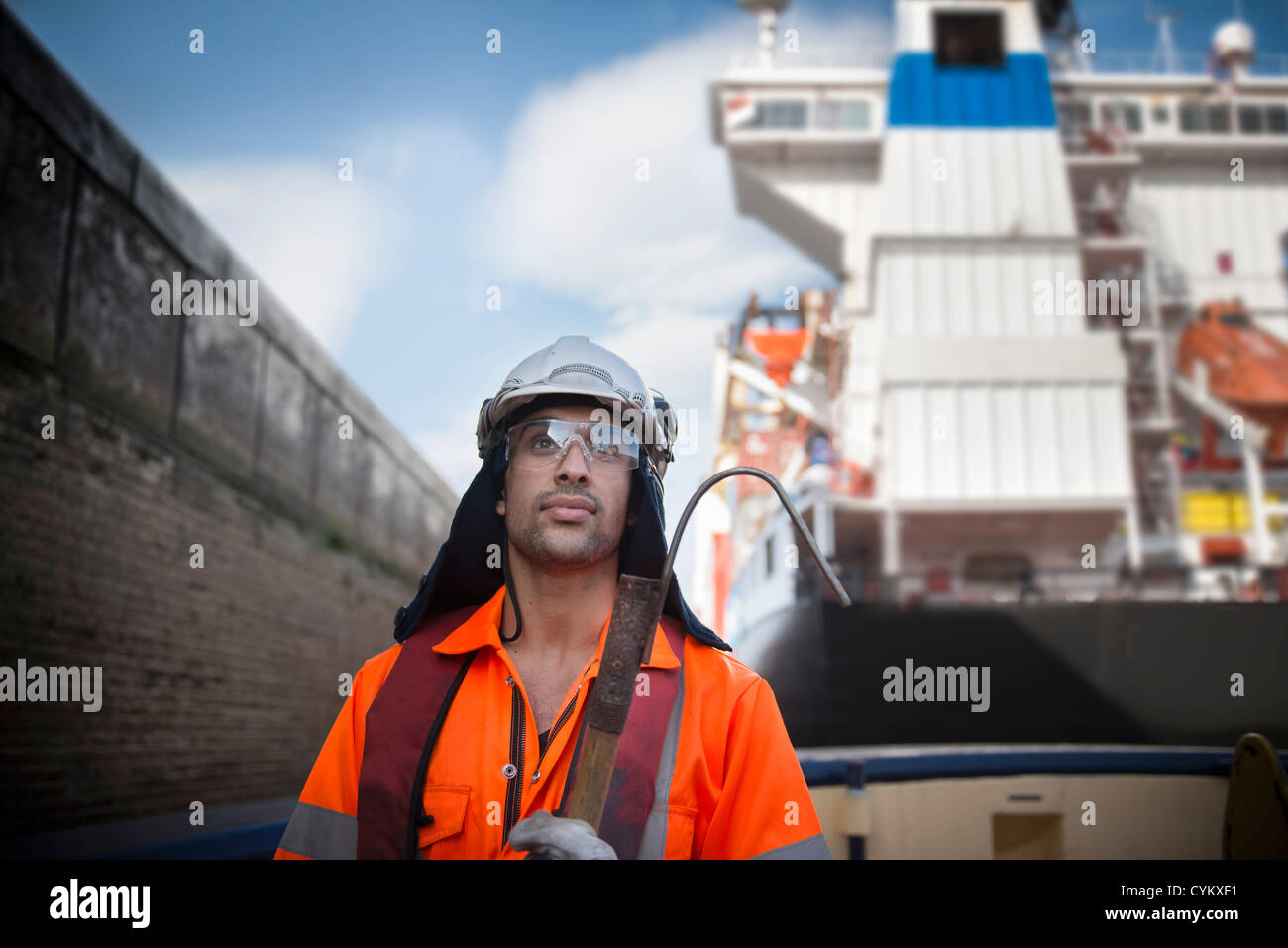 Container boat people hi-res stock photography and images - Alamy
