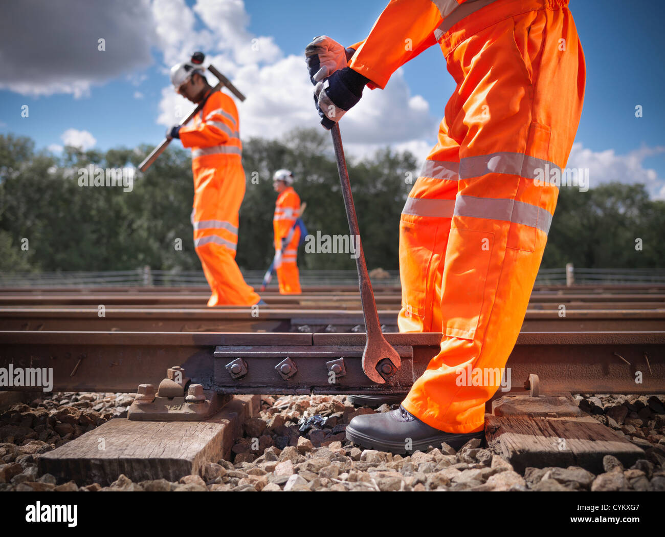 Repairing railroad track hi-res stock photography and images - Alamy