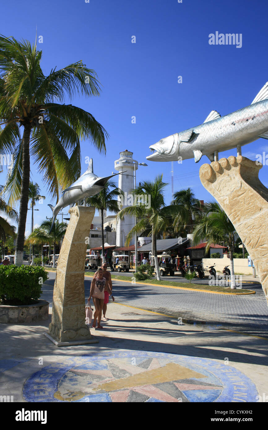 Downtown Isla Mujeres, Quintana Roo, Mexico Stock Photo - Alamy