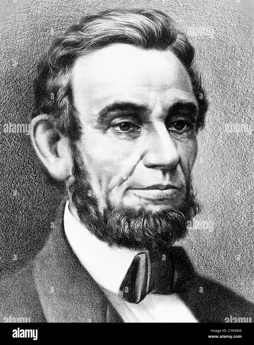 Vintage portrait of Abraham Lincoln Stock Photo - Alamy