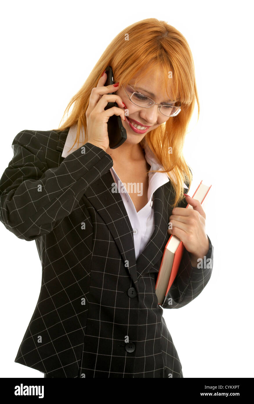 Business lady making mobile phone hi-res stock photography and images ...