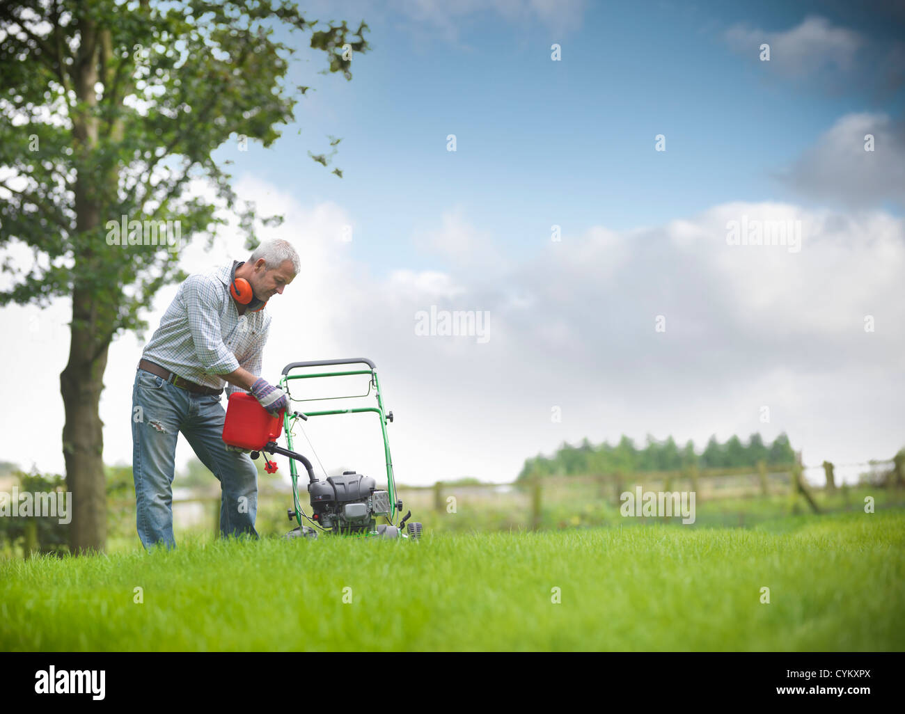 Gas grass mower hi-res stock photography and images - Alamy