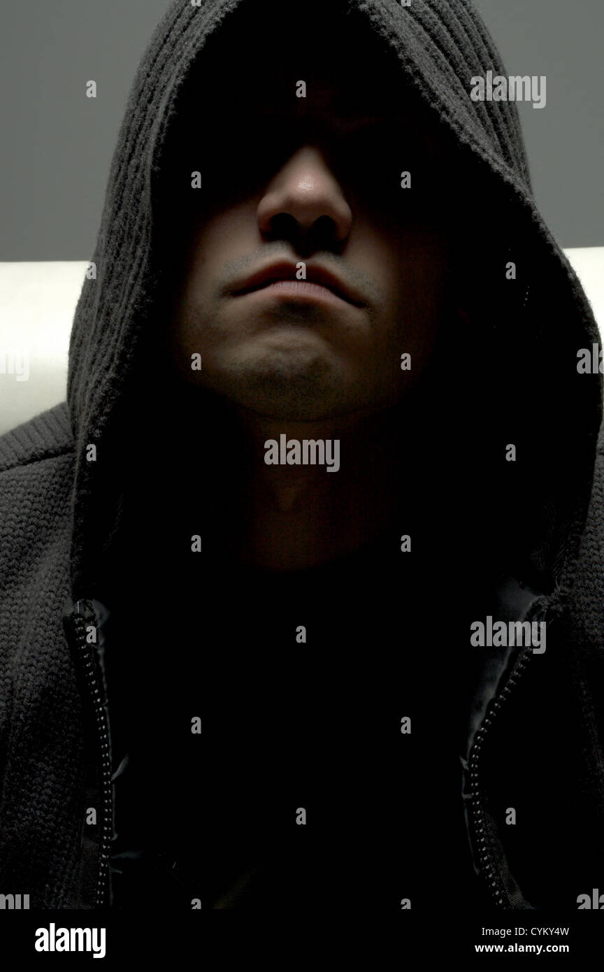 dark portrait of dangerous man Stock Photo - Alamy