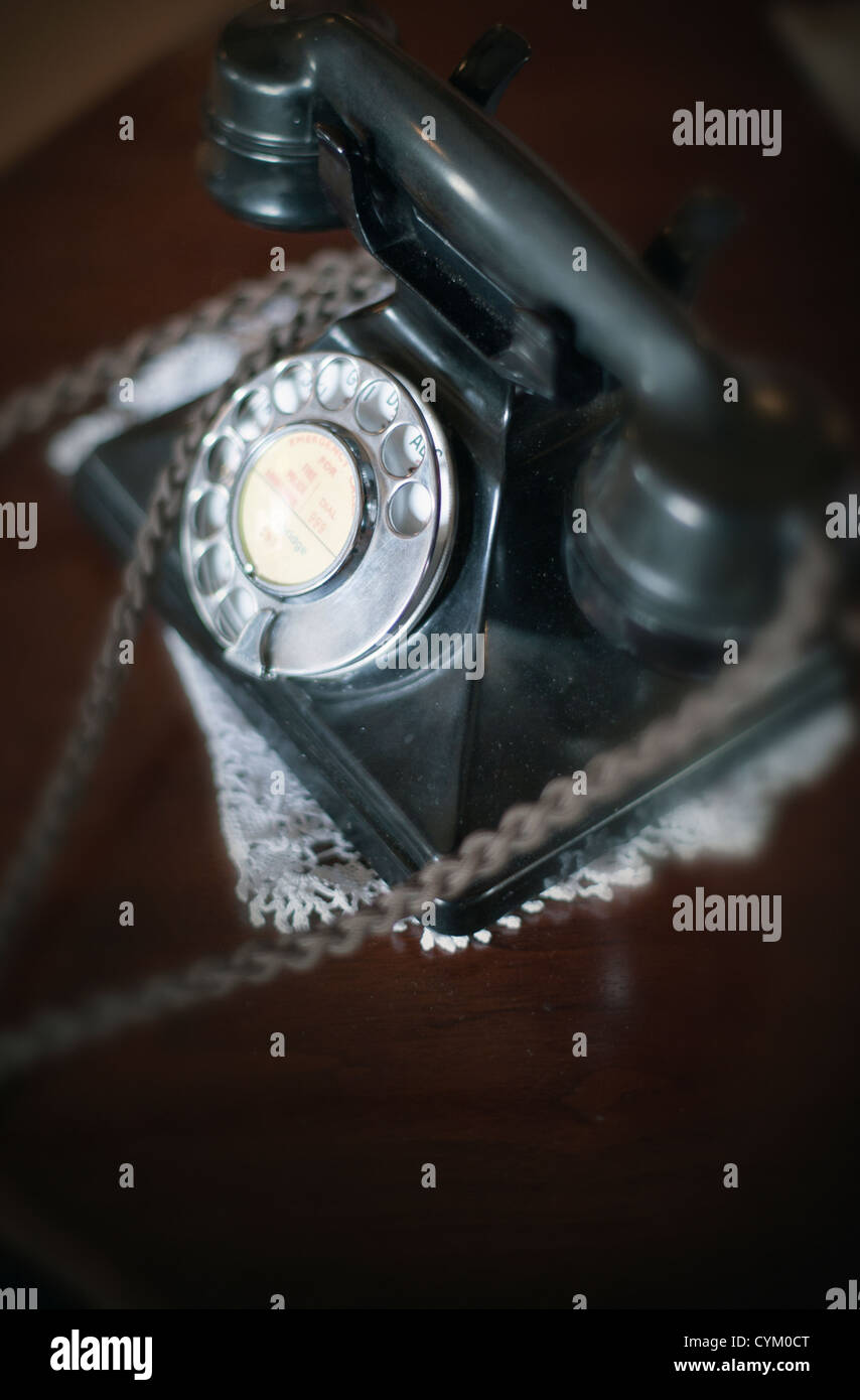 vintage bakelite telephone Stock Photo - Alamy